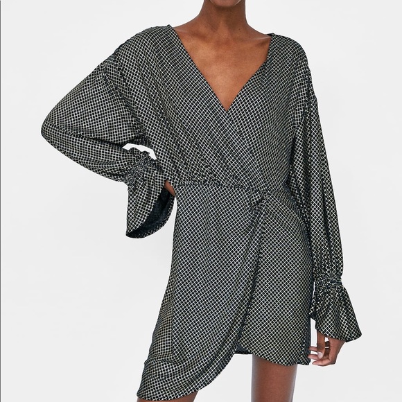 Zara | Tops | Zara Shiny Geometric Print Tunic Nwt | Poshmark
